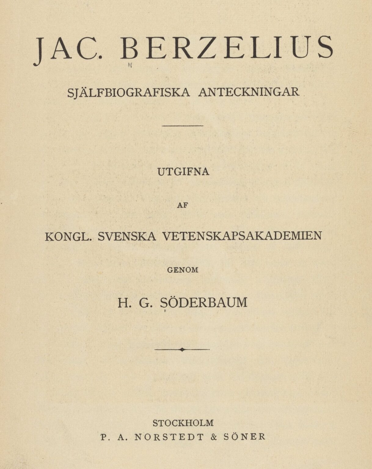 Jöns Jakob Berzelius | Science History Institute