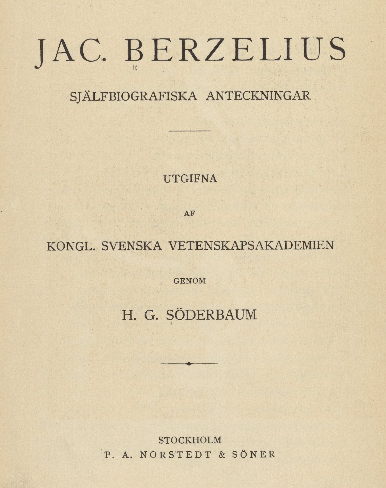 Jöns Jakob Berzelius | Science History Institute
