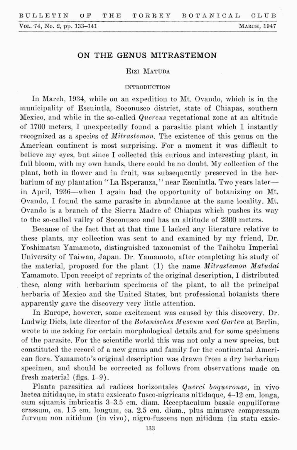 Eizi Matuda | Science History Institute